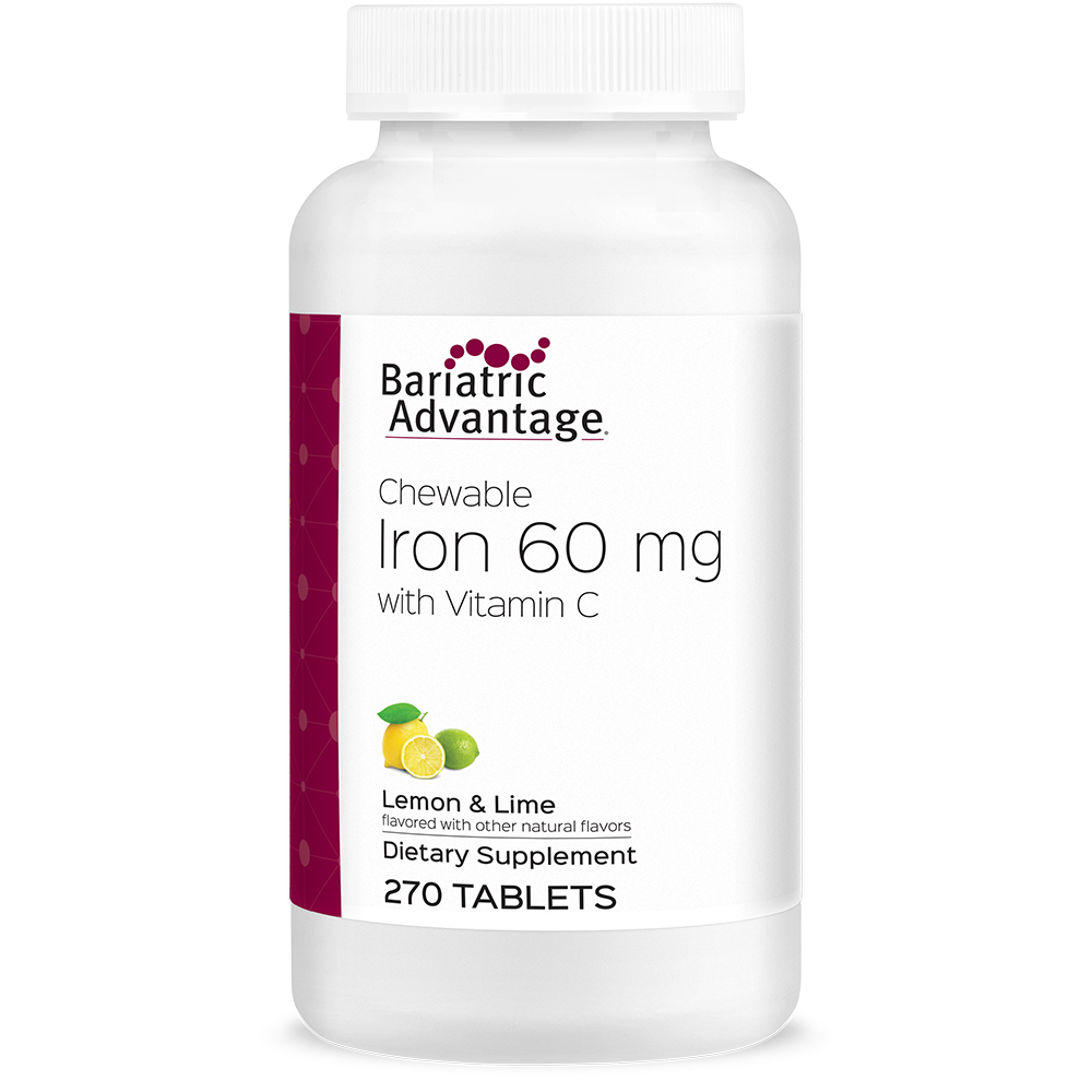 Lemon Lime Chewable Iron 60mg | Bariatric Advantage, Inc.